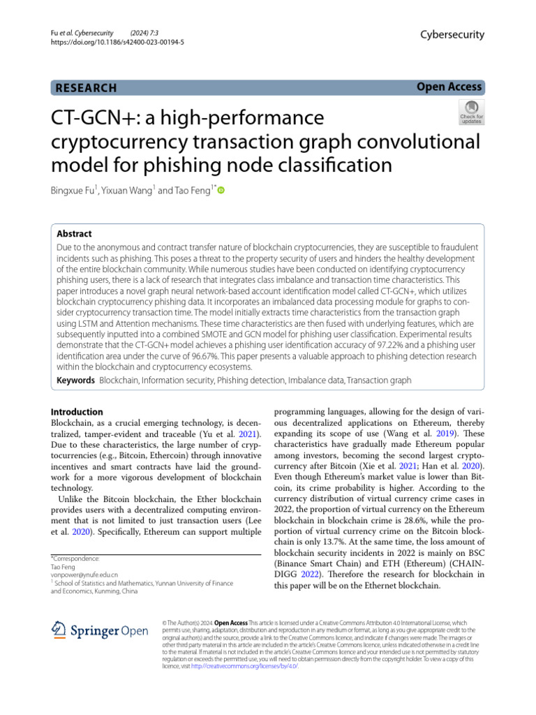 CT-GCN +: A High-Performance Cryptocurrency Transaction Graph ...