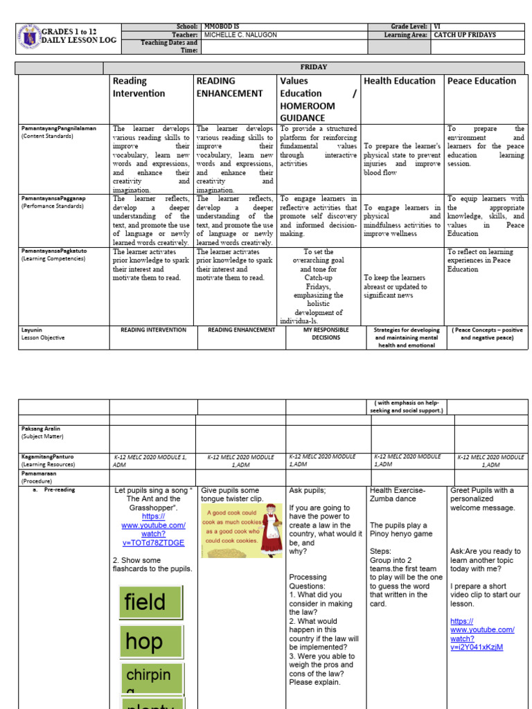 Catch Up Fridays | PDF | Learning | Experience