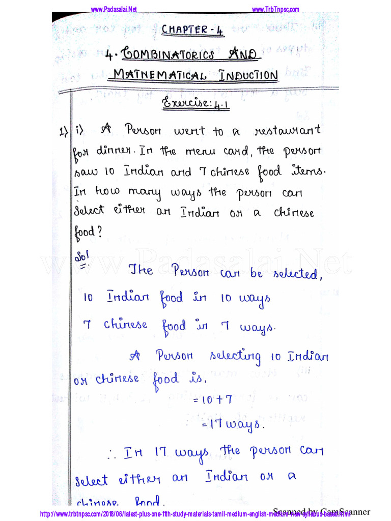 TNSB Class 11 Maths Chapter 4 Notes | PDF | Technology & Engineering