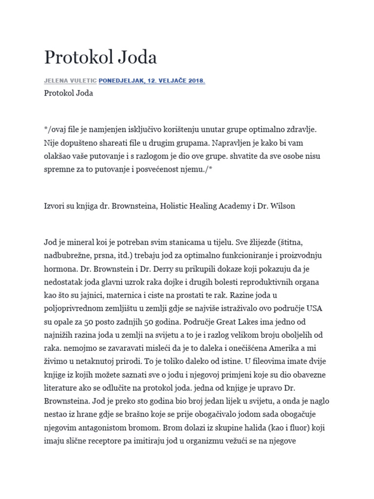 Protokol Joda | PDF