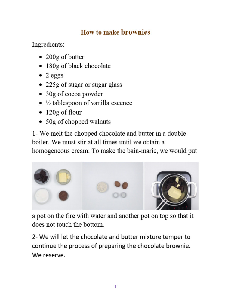 How To Make Brownies | PDF