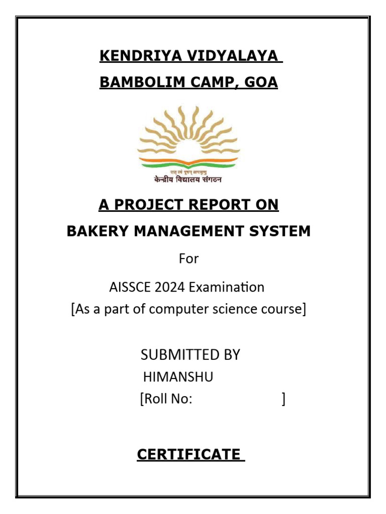 Cs Project Report Template Tacha | PDF