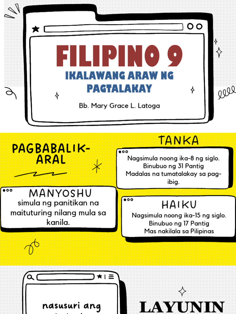 q2 Day2 Estilo NG Pagsulat NG Tanka at Haiku | PDF