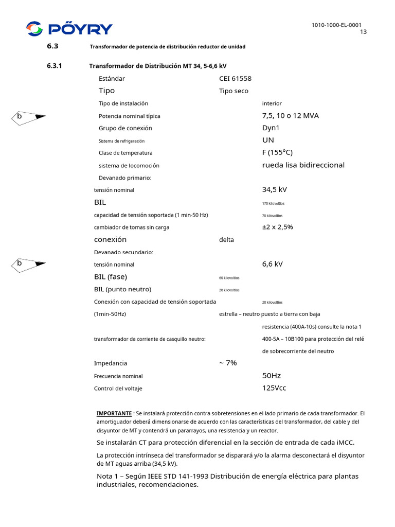 1010 1000 E L 0001 RC - En.es | PDF | Transformador | voltaje