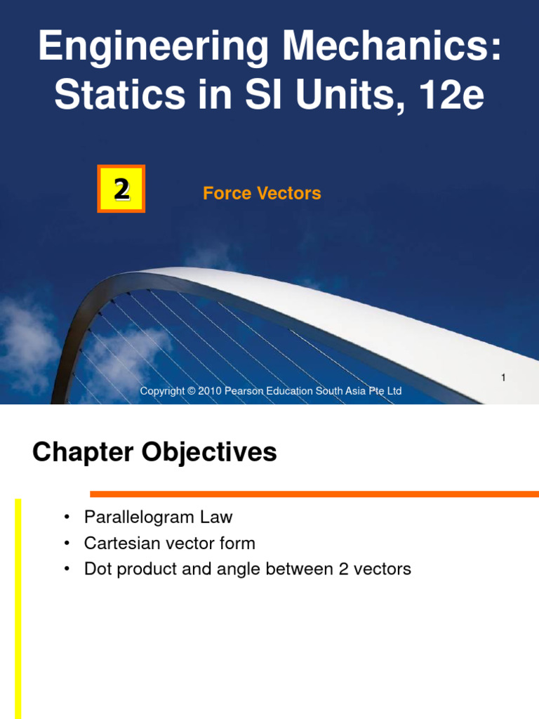 Ch 2 Force Vectors Pdf Euclidean Vector Cartesian Coordinate System