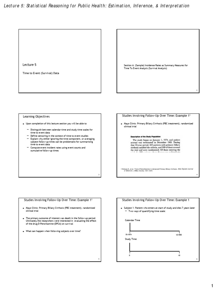 Module 5 - Time To Event Data | PDF | Medical Specialties | Health Care