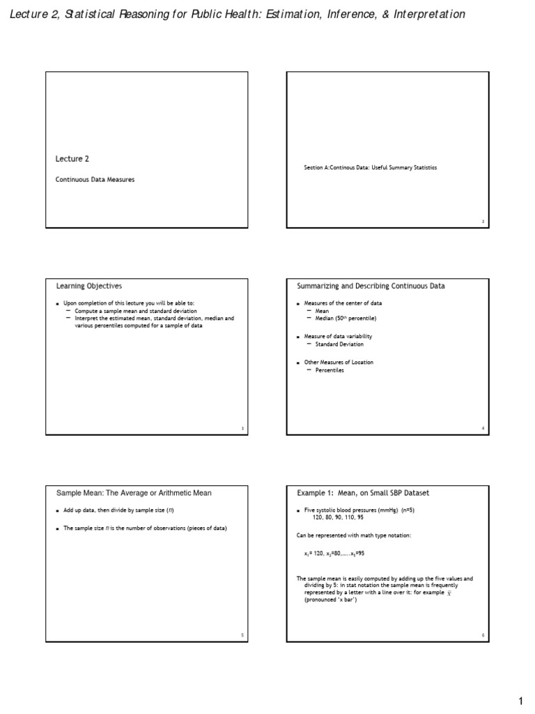 Module 2 Summarization and Measurement | PDF | Mean | Histogram