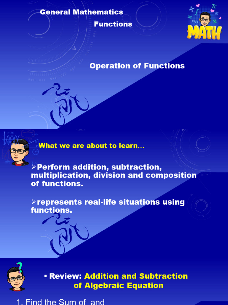 4 Operation Of Functions Pdf Function Mathematics Equations