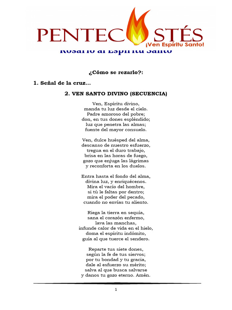 Rosario Al Espíritu Santo Pdf