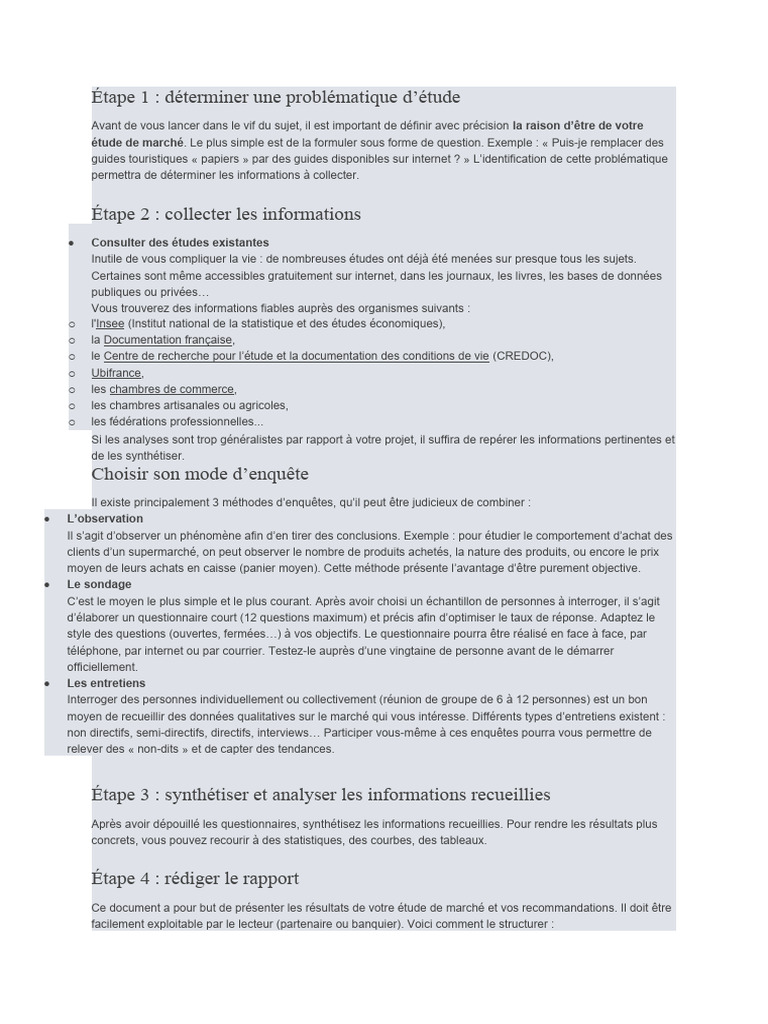Mener Une Etude de Marché | PDF