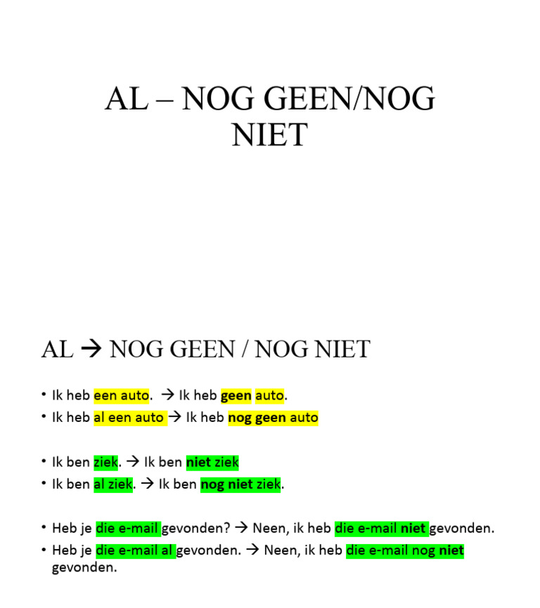 Al Nog Geen Nog Niet | PDF