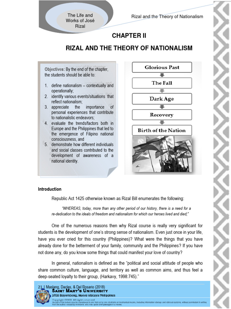Chapter 2 Rizal and The Theory of Nationalism | PDF