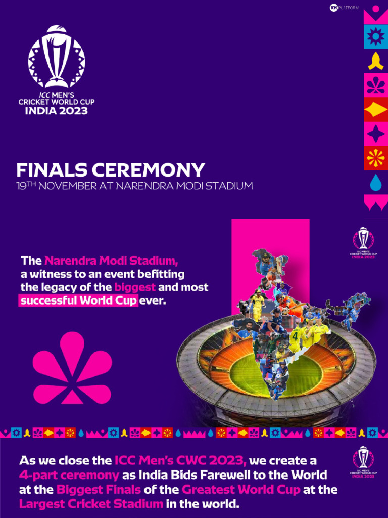 ICC CWC Finals Ceremony - TCMP | PDF | Business | Sports & Recreation