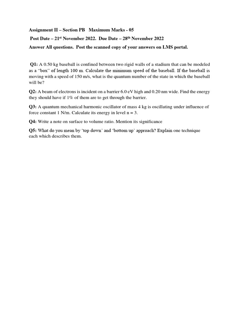 Assignment II | PDF | Science & Mathematics