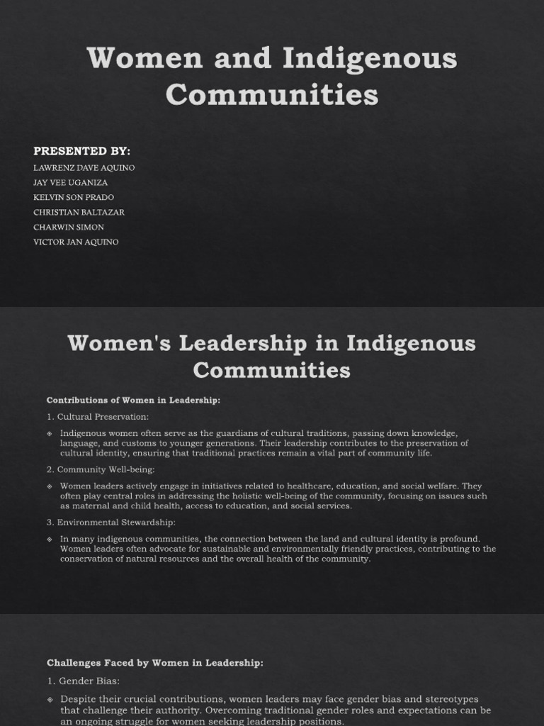 Women and Indigenous Communities | PDF