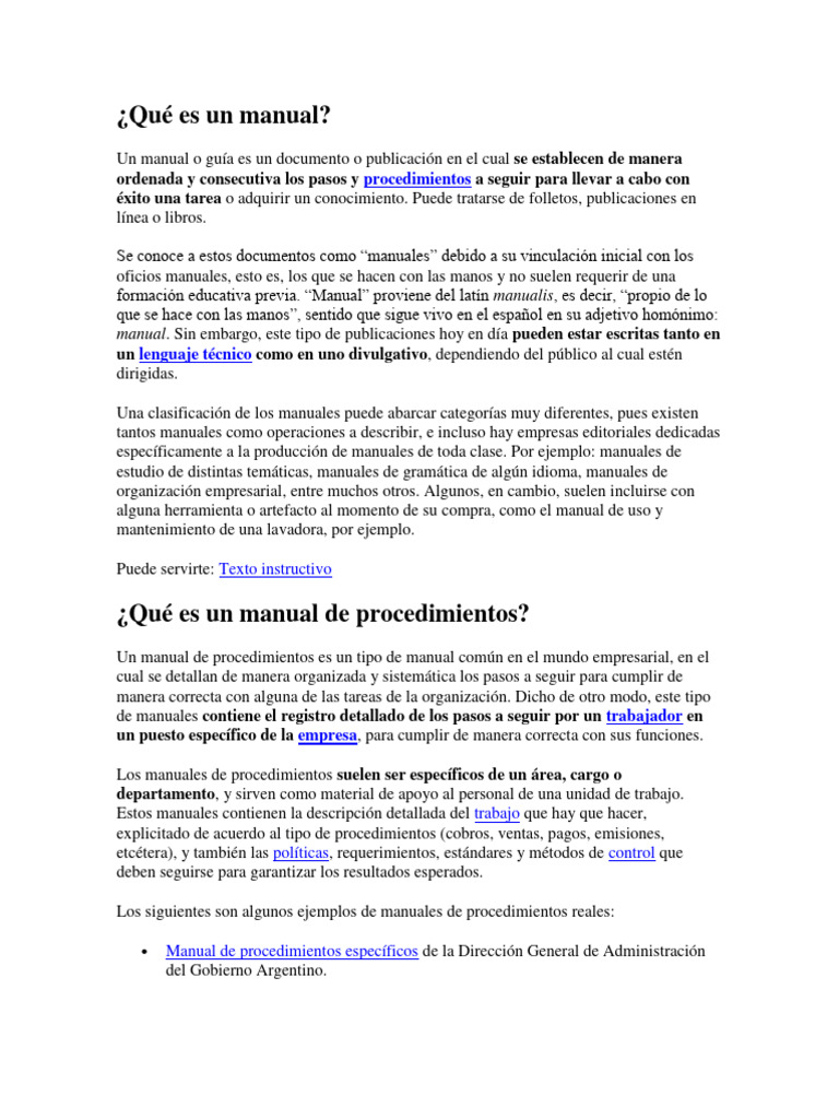 Qué Es Un Manual | PDF