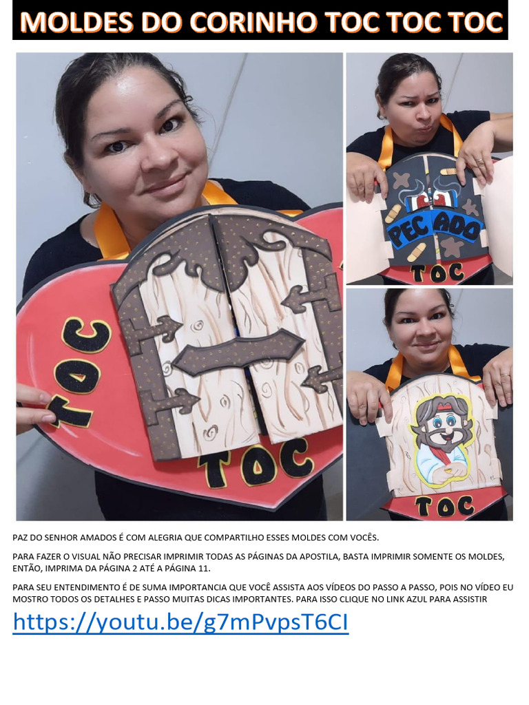 Moldes Do Corinho Toc Toc Toc | PDF