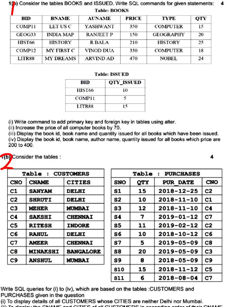 SQL Queries | PDF SQL Queries | PDF