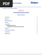 Consultative Speech Style: Lesson 3 | PDF | Business