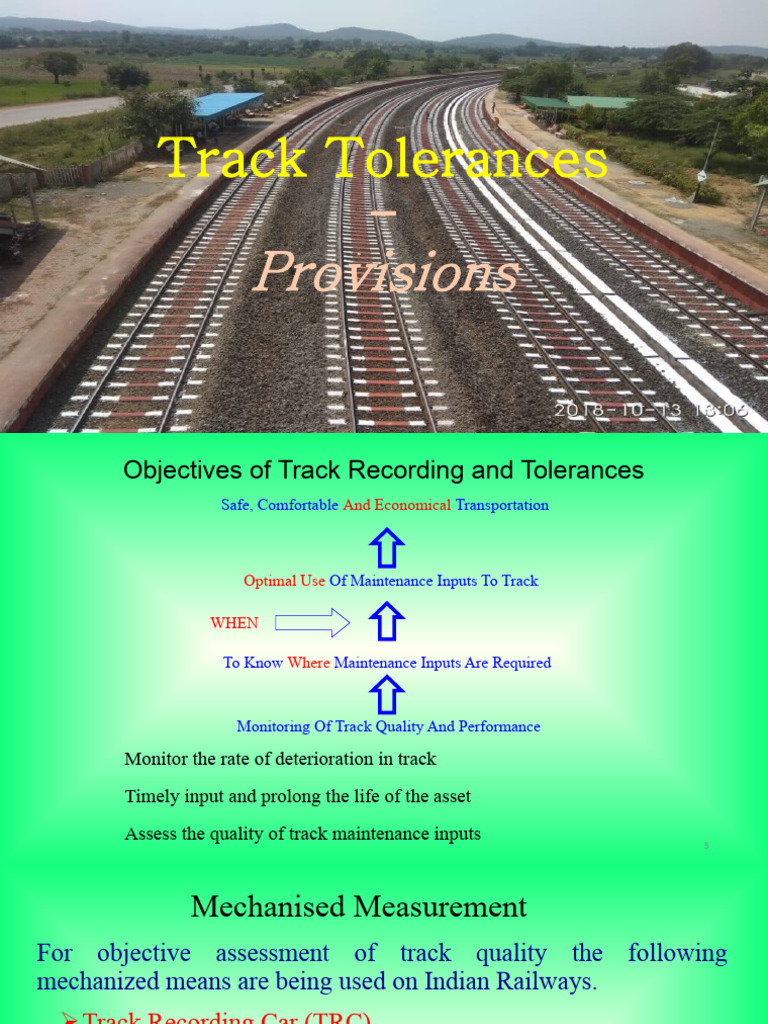 Track Tolerances and Measurement Methods | PDF | Standard Deviation