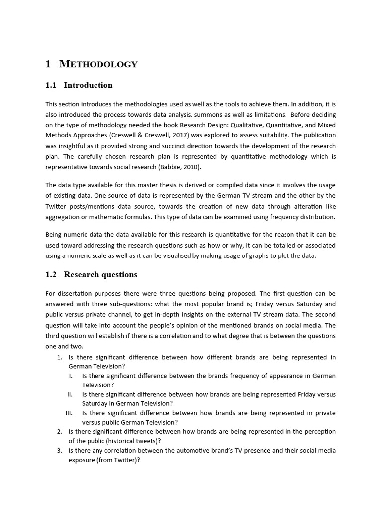 Methodology - Chapter 3 | PDF