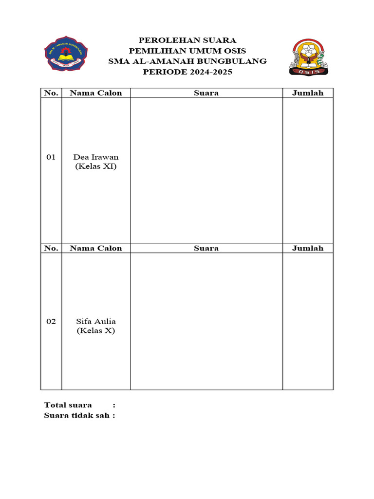 Daftar Pemilih Pemilos 2024 | PDF