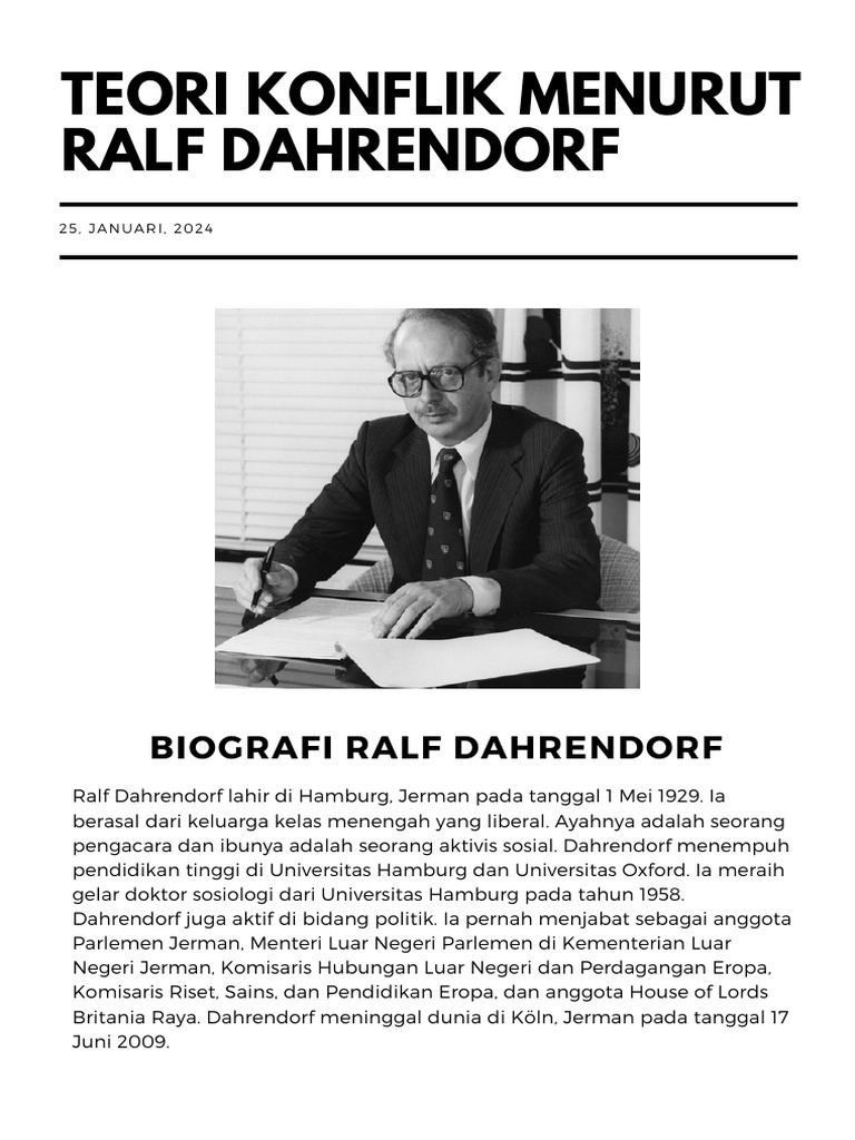 Teori Konflik Ralf Dahrendorf 20240127 133540 0000 | PDF