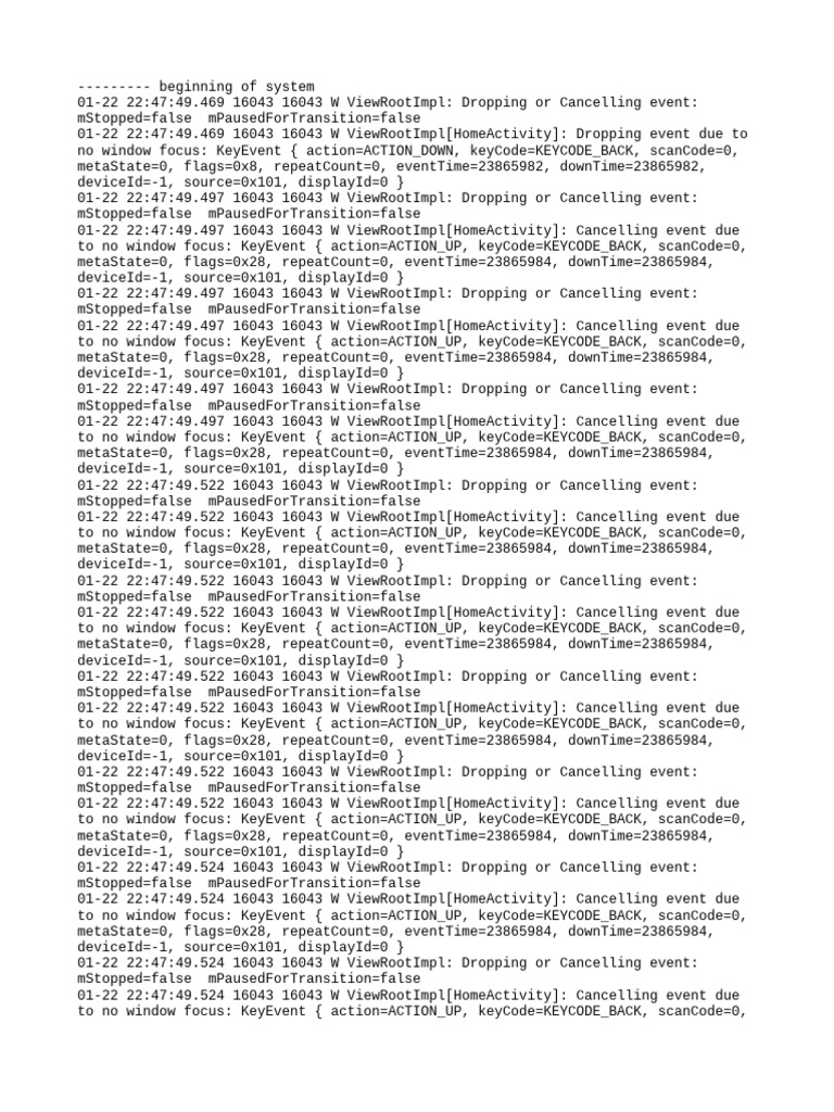 Logcat | PDF