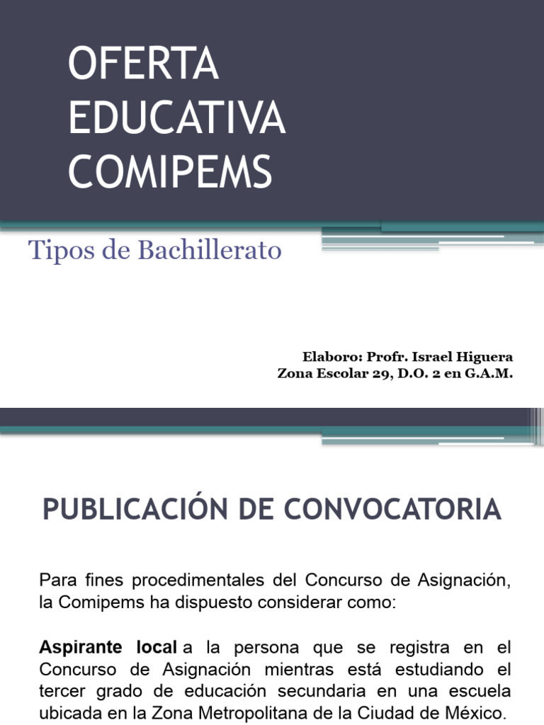Oferta Educativa Comipems | PDF