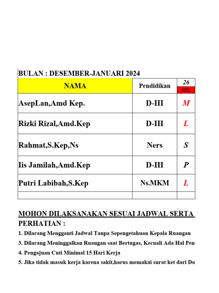 Jadwal IGD 2024 | PDF