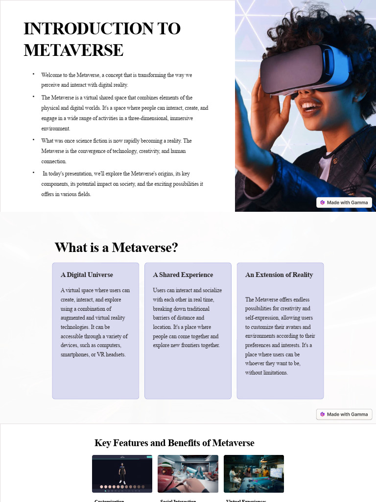 Introduction To Metaverse | PDF | Virtual Reality | Computing