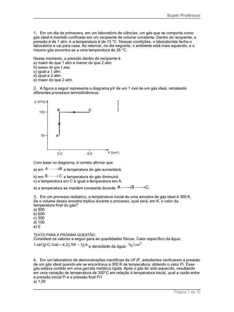 Gases | PDF | Gases | Temperatura