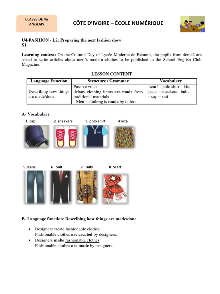 Unit 4 Lesson 2 4 e Anglais | PDF