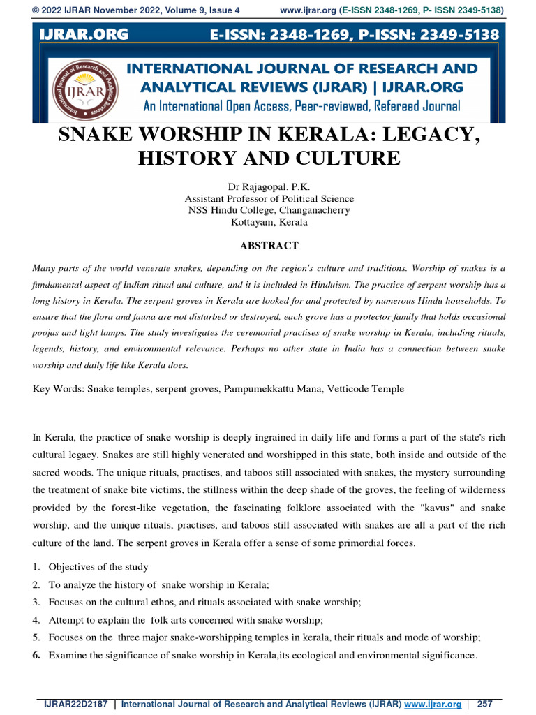 Article Snake Worship | PDF | Social Science | Home & Garden