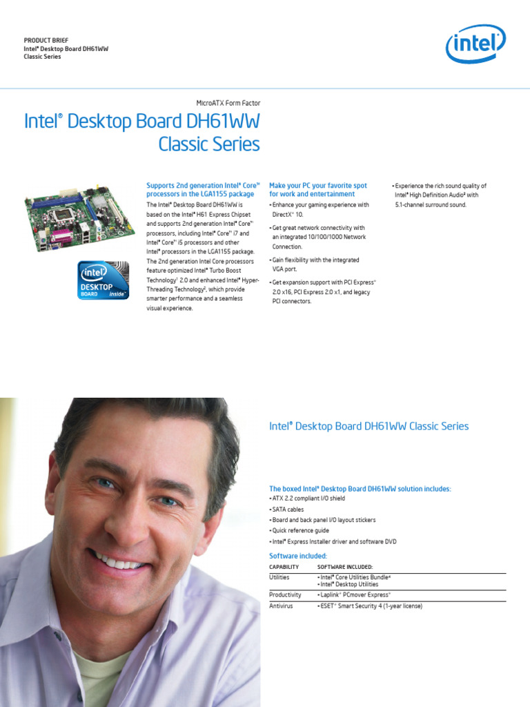 Desktop Board dh61ww Classic Brief | PDF
