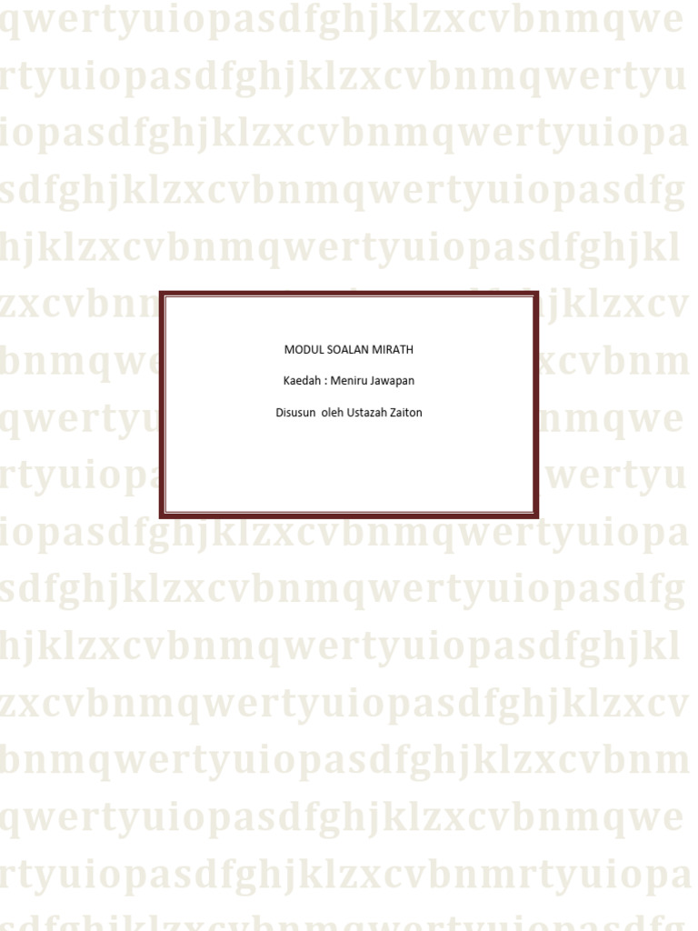 Modul Soalan Jenayah Islam | PDF | Hukum