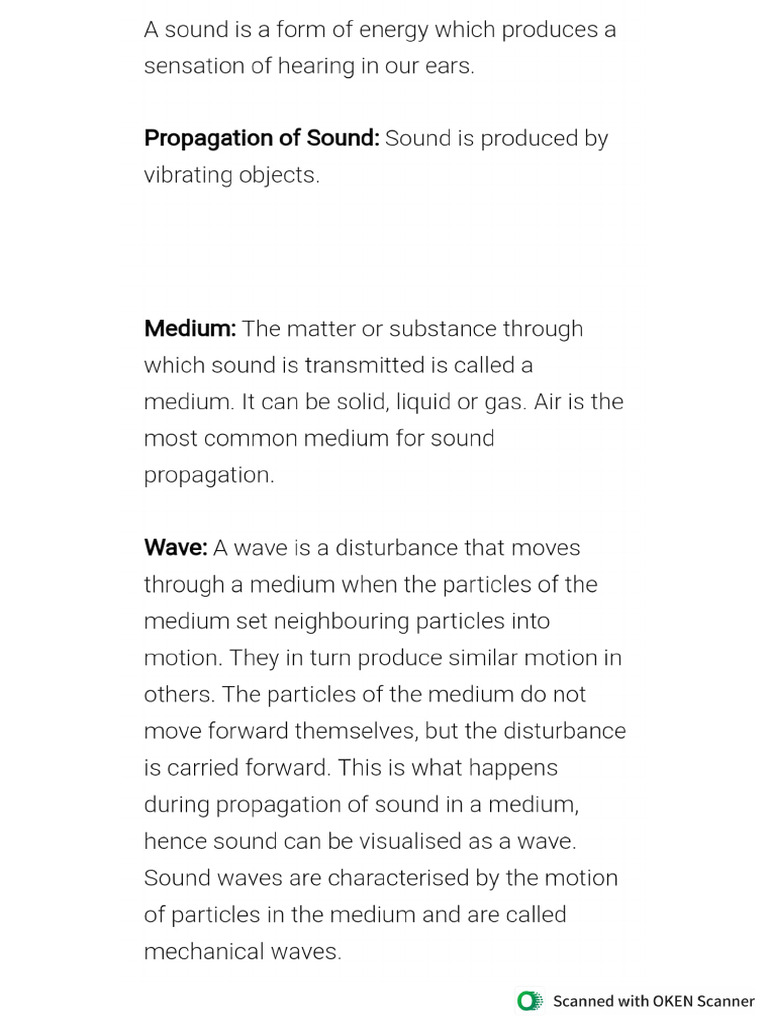 Sound (Class-9) | PDF