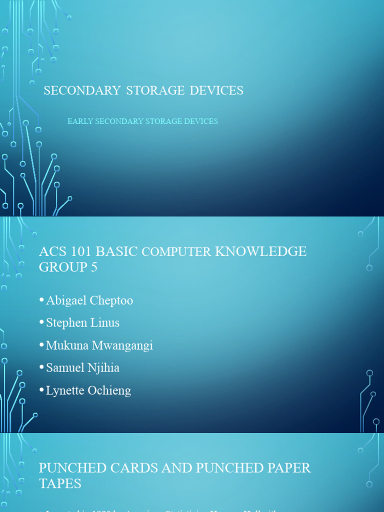 Evolution of Early Storage Devices | PDF