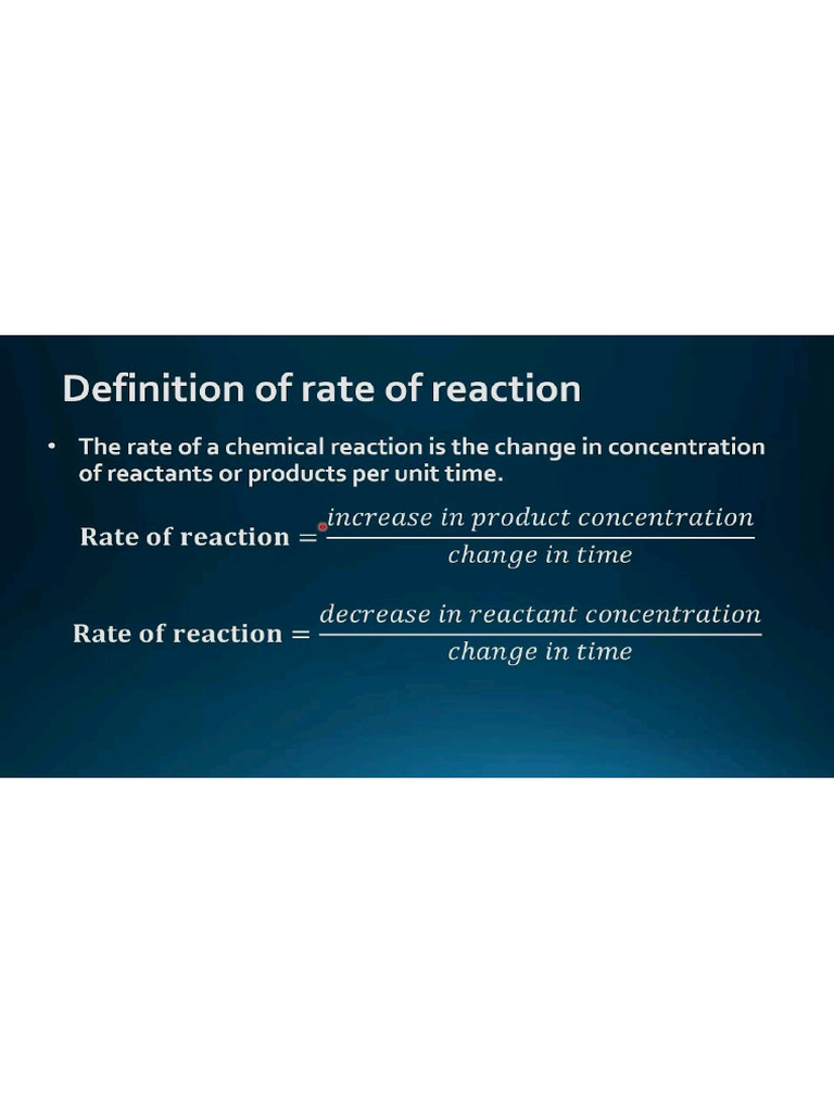 Rate of Reaction | PDF