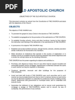 Constitution of The Old Apostolic Church | PDF | Ordination | Apostle