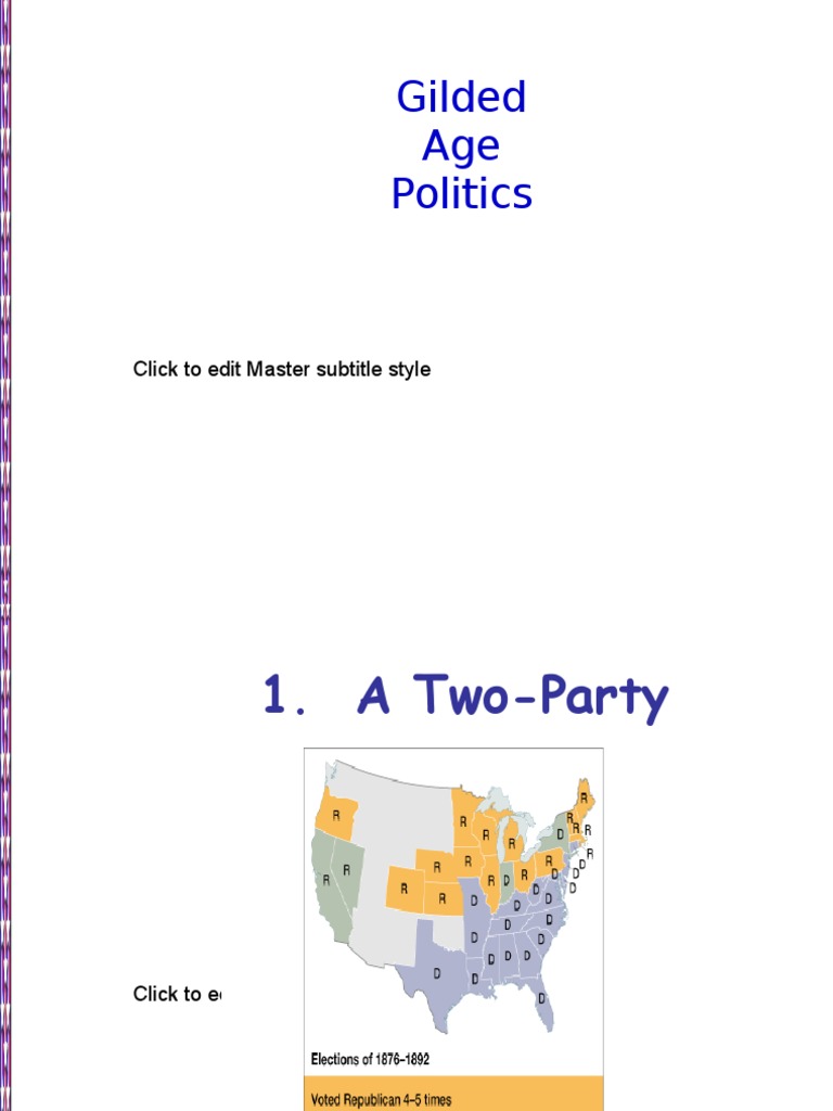 16.2 Gilded Age Politics | PDF | Democratic Party (United States ...