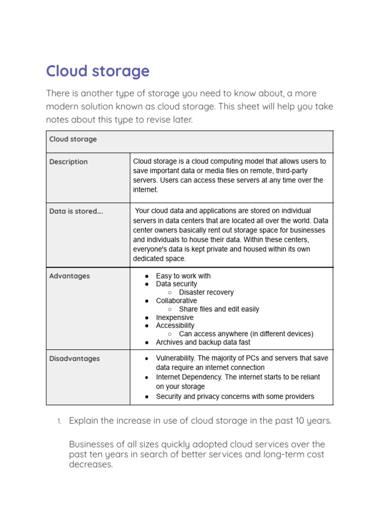 Cloud Storage | PDF