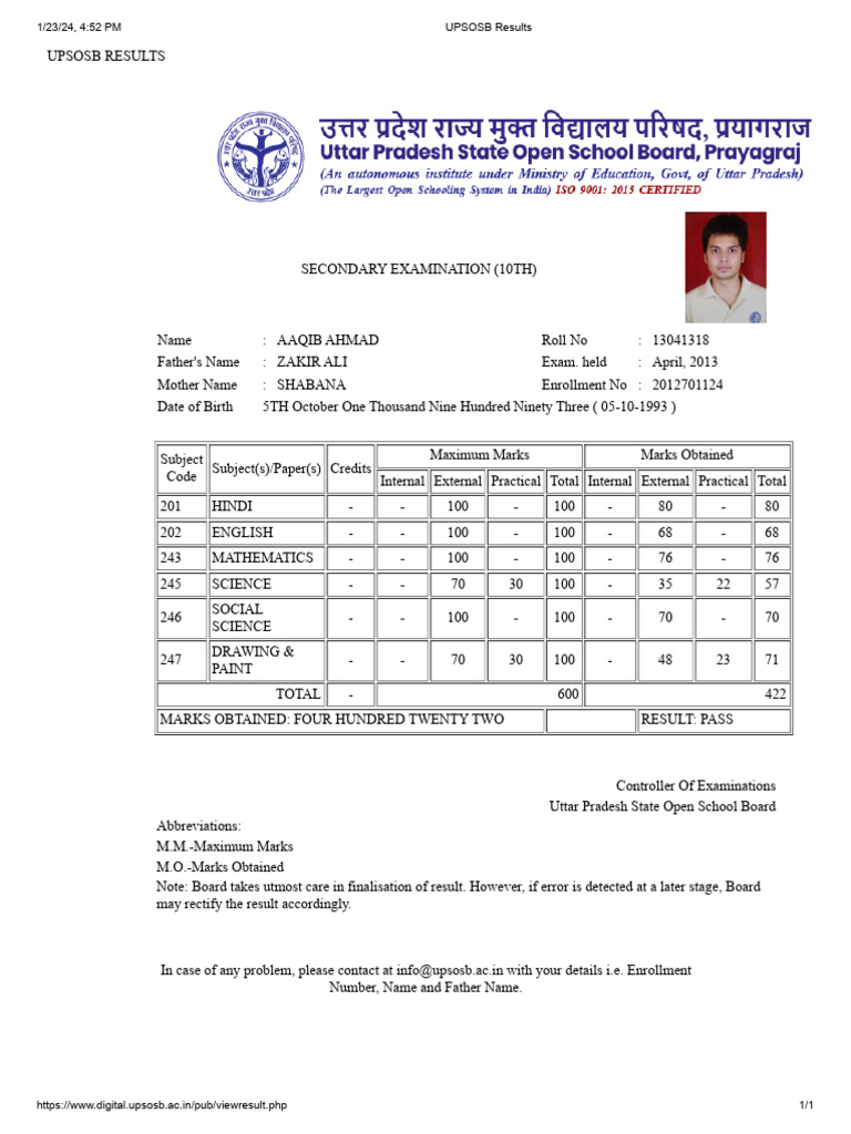 Upsosb Results | Download Free PDF | Educational Stages | Qualifications