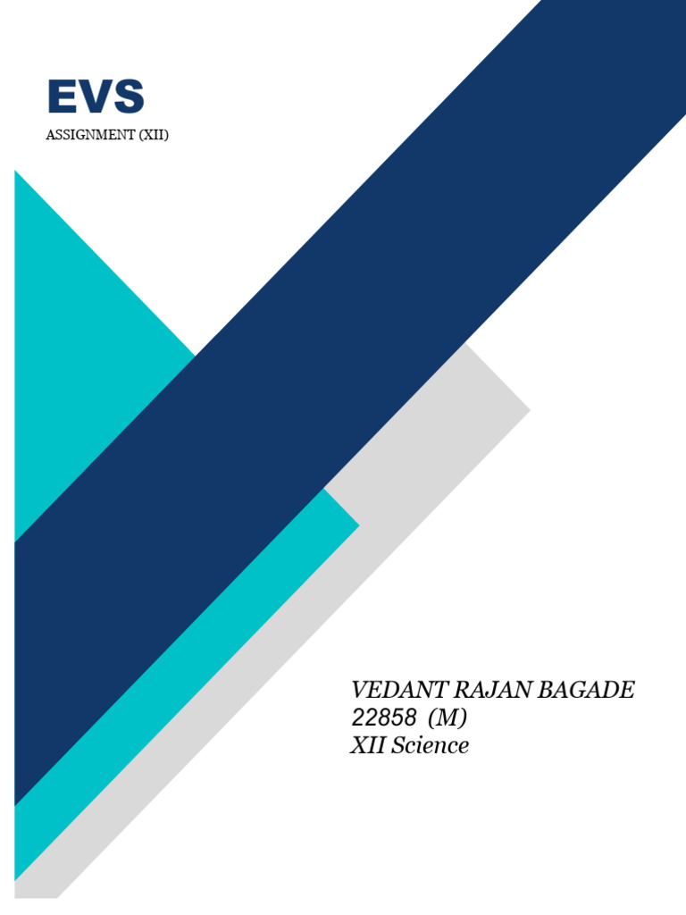 Final Evs Asssigment Cover Page | PDF