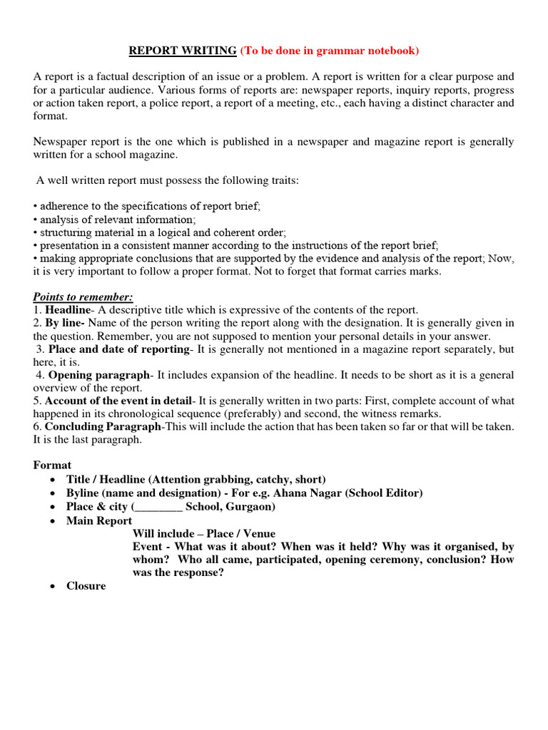 Report Writing | PDF