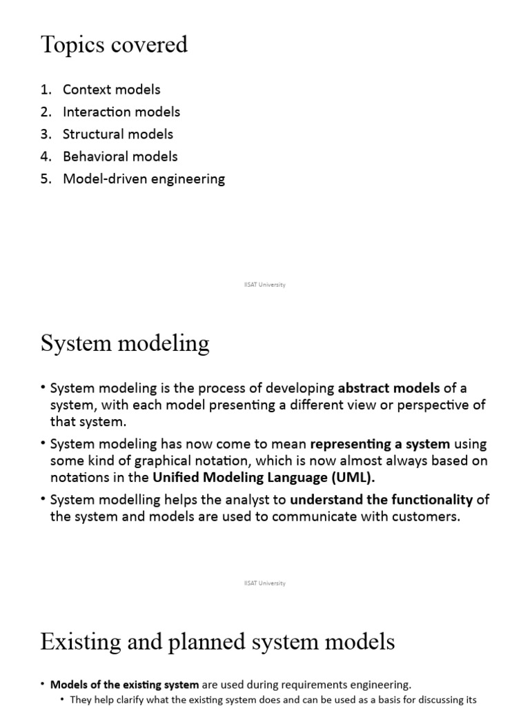 11 - System Modeling | PDF