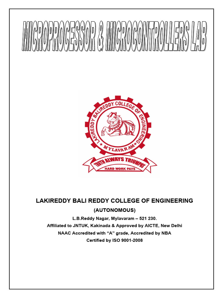 r20 - Ece - MPMC Lab Manual | PDF