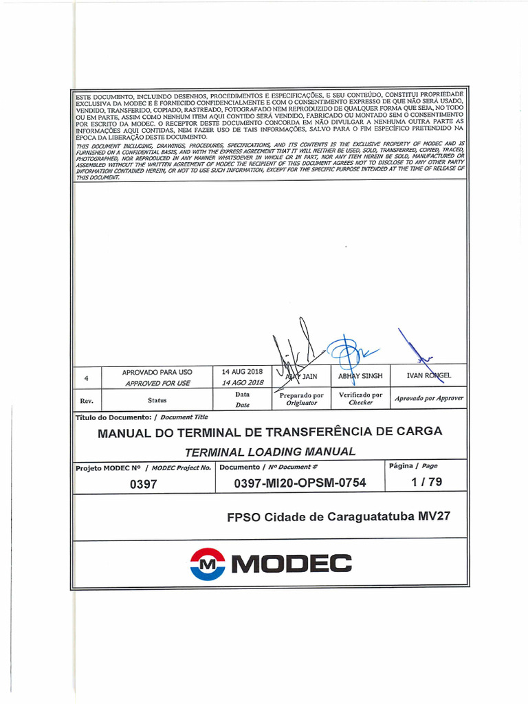FPSO Cidade de Caraguatatuba - Attachment B - Lapa - Terminal Loading ...