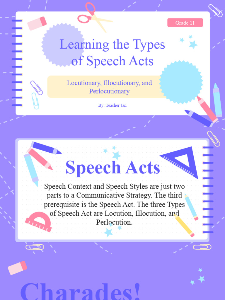 Learning The Types of Speech Acts | PDF