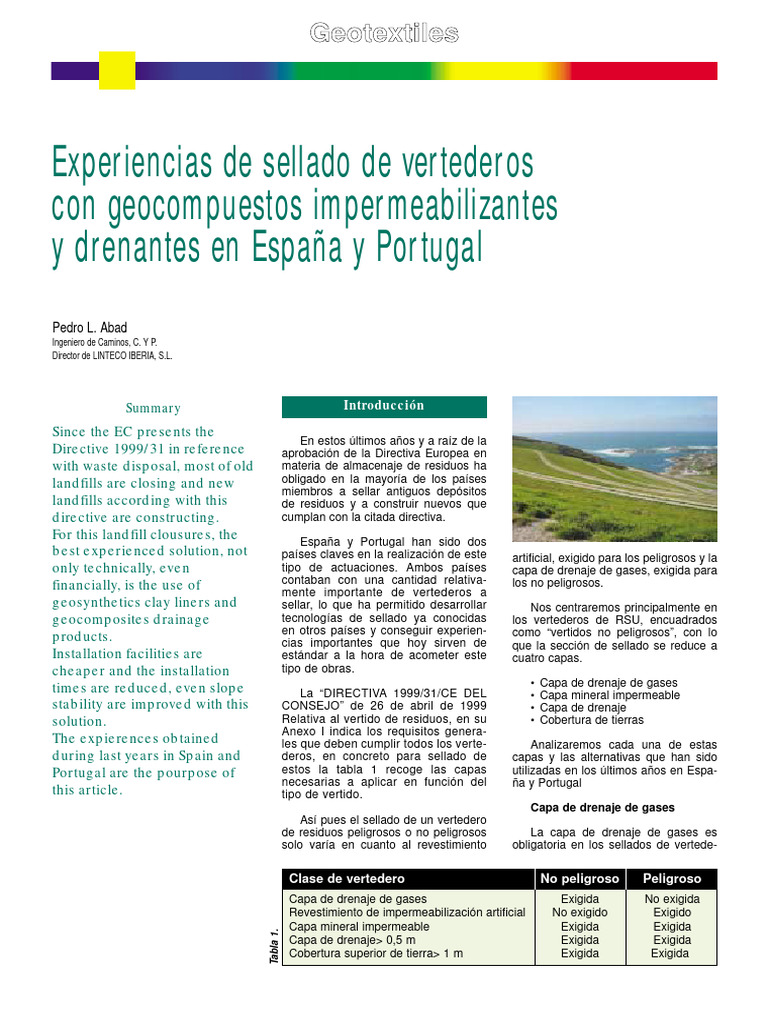 Sellado de Vertederos en Iberia | PDF | Vertedero | Impacto humano en ...